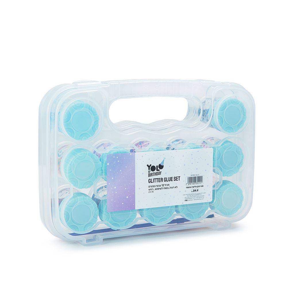 סט דבק גליטר צבעוני | YOLO